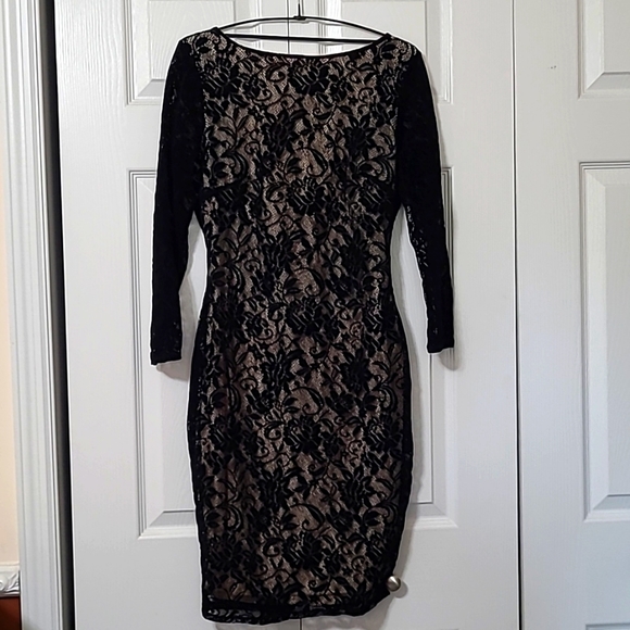 Moda International | Dresses | Moda International Black Lace Dress ...